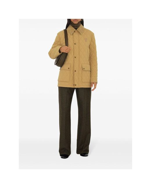 Burberry Neutral Jackets in Natural | Lyst