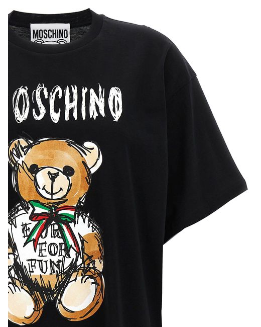 Moschino Teddy Bear T-shirt in Black | Lyst