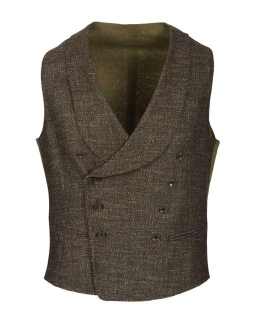 Tagliatore Revival Vest in Green for Men | Lyst UK