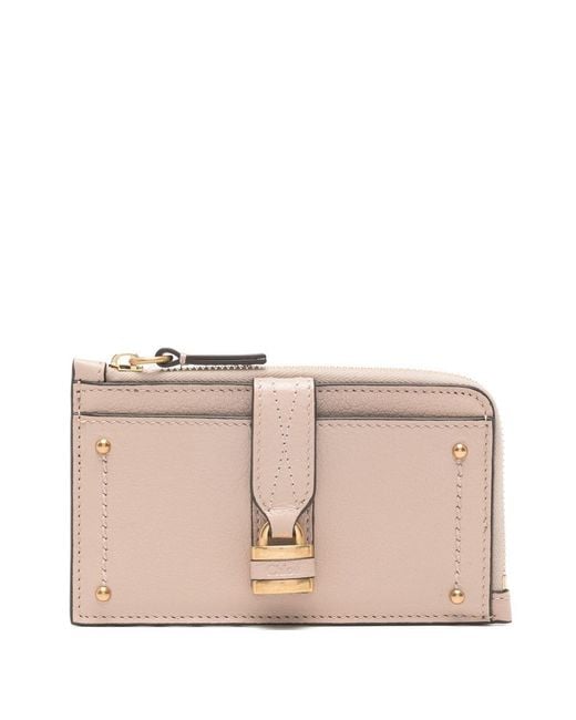 Chloé Paddington Leather Wallet in Pink | Lyst