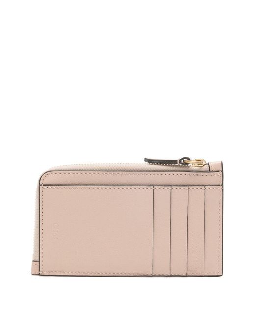 Chloé Paddington Leather Wallet in Pink | Lyst