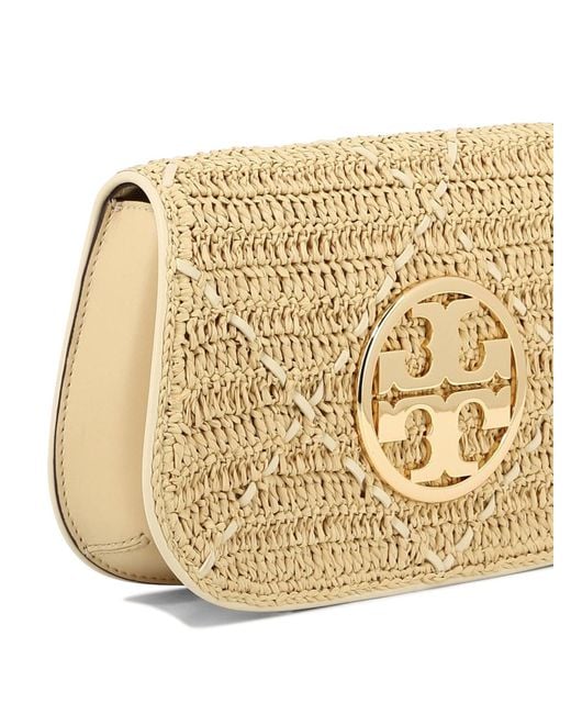 Tory Burch "Reva" Raffia Clutch in Natural | Lyst