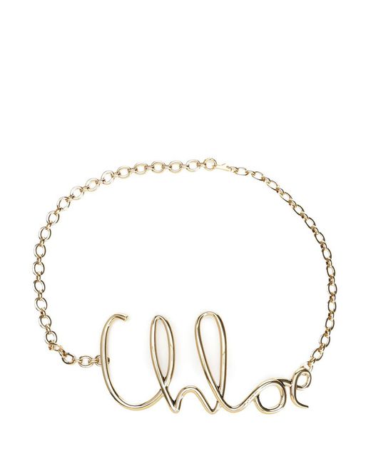 Chloé Belt With Chain in Metallic | Lyst UK