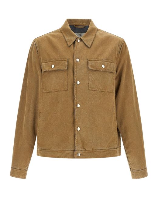 MM6 by Maison Margiela Trucker Puffer Jackets in Green for Men | Lyst UK