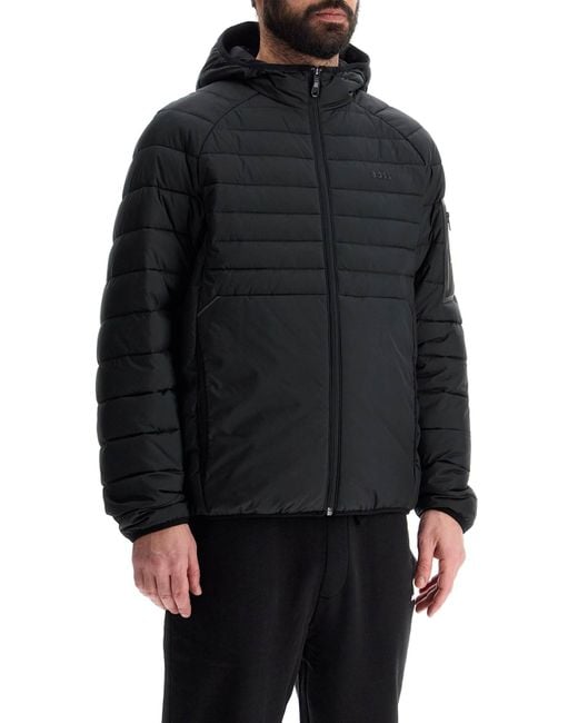 BOSS J Thor 2 Oversized Down Jacket With Hood in Black for Men | Lyst