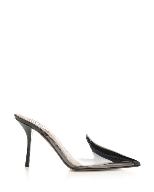 Alaïa Mule In Patent Leather And Pvc Pumps Black in Metallic | Lyst UK