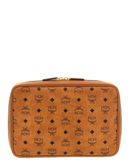 MCM Logo Print Beauty in Brown | Lyst