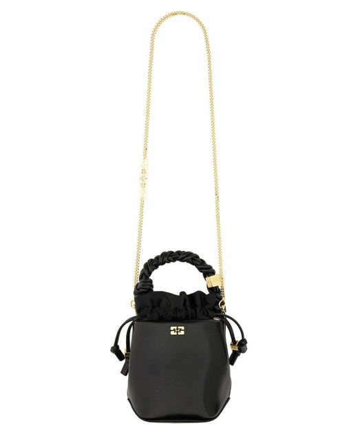 Ganni Bucket Bag "Bou" in Black | Lyst