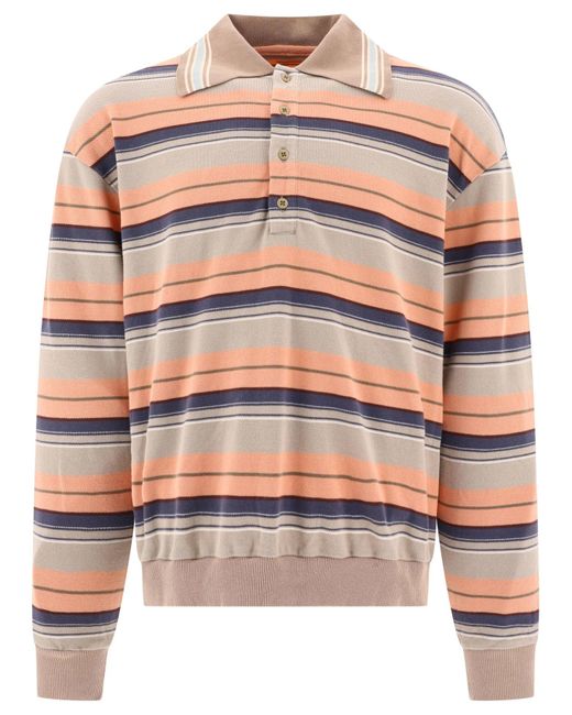 Kapital Multi Border Kanoko Box Polo Shirt in Pink for Men | Lyst