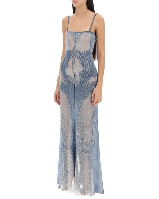 DIESEL Claudia Maxi Dress in Blue | Lyst