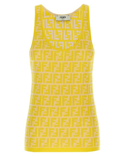 Fendi Ff Tops in Yellow | Lyst