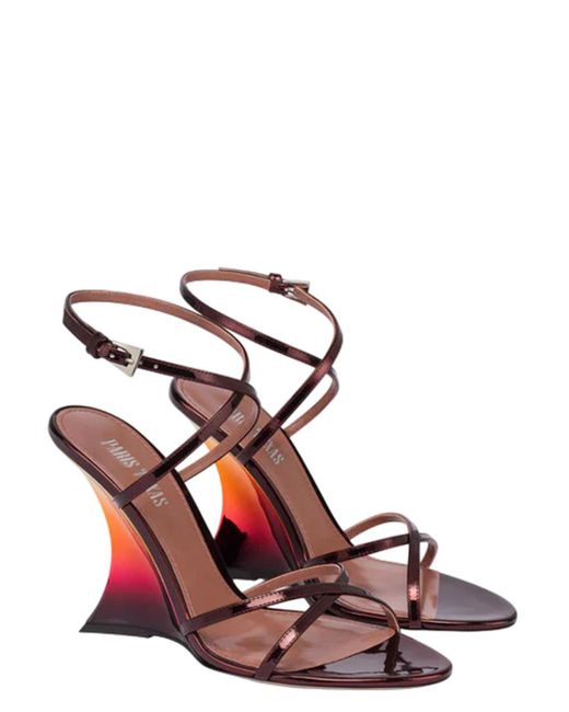 Paris Texas Nina Sandal 105 Mirror Leather Sandals Color Wine Sunset in ...