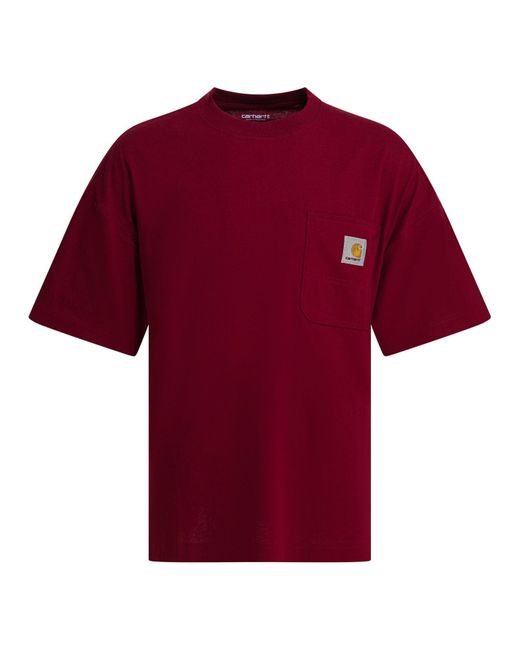 Carhartt S/S Work Pocket T-Shirts in Red for Men | Lyst UK