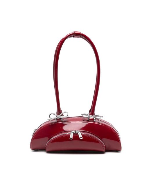Self-Portrait Leather Shoulder Bags in Red | Lyst