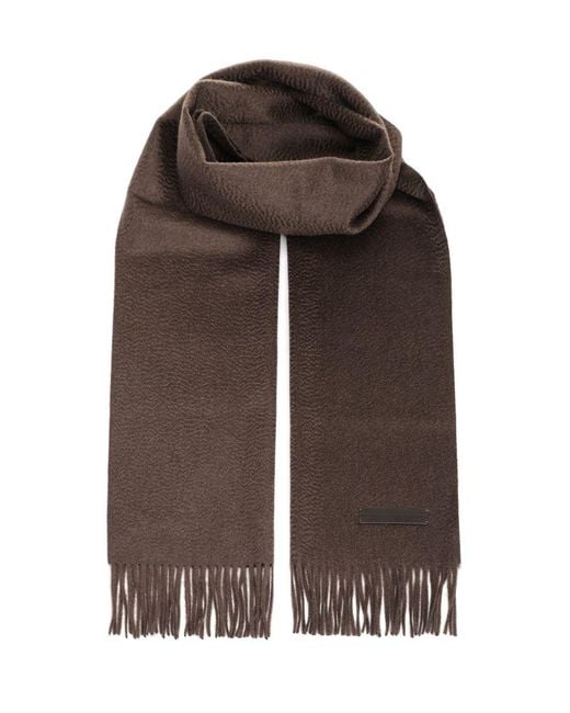 ZEGNA Cashmere Scarf Scarves And Foulards Brown for Men | Lyst UK