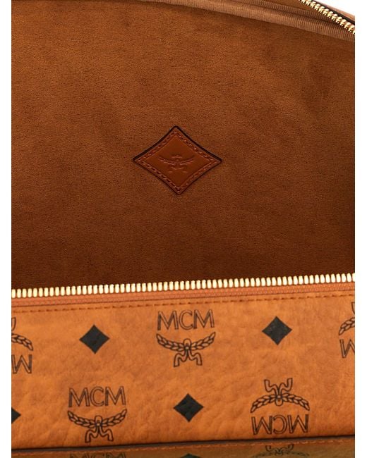MCM Logo Print Beauty in Brown | Lyst
