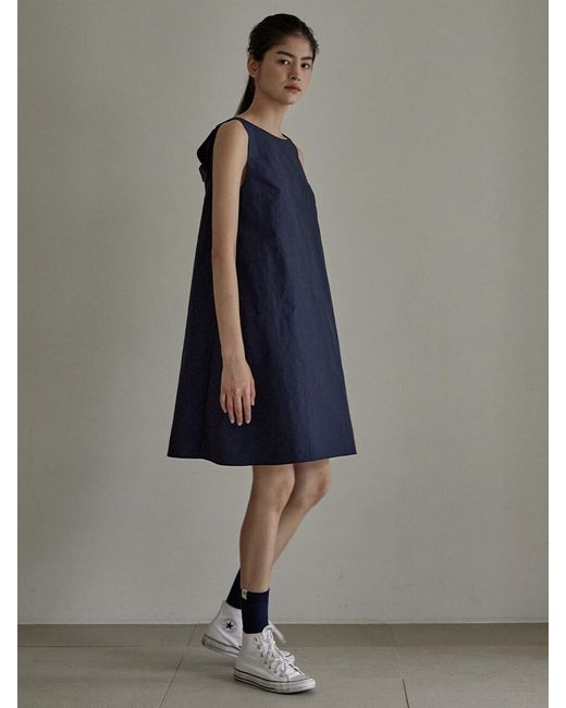 HIDDEN FOREST MARKET Synthetic Ceremony Mini Dress in Navy (Blue) | Lyst