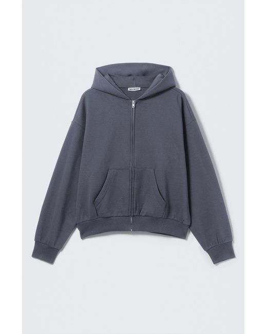 Weekday Loose Fit Zip Hoodie in Grey for Men | Lyst UK