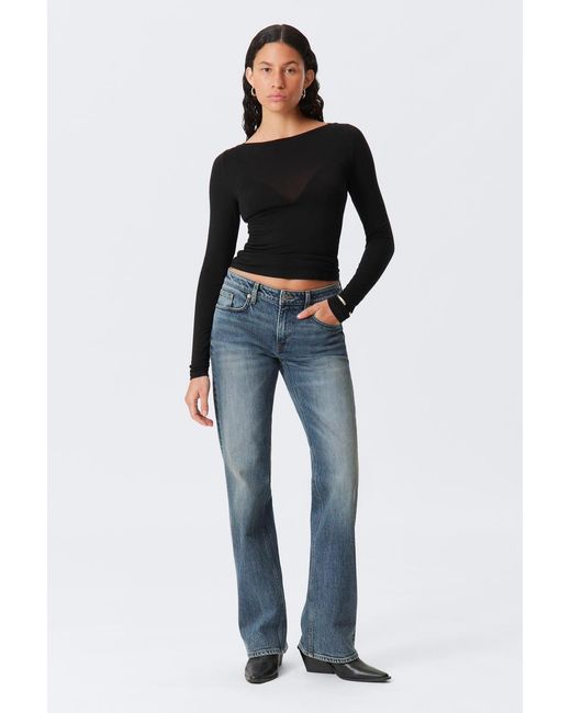 Weekday Tension Mid Rise Slim Bootcut Leg Jeans in Blue | Lyst UK