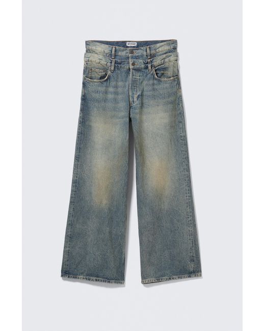 Weekday Dual Waistband Wide Leg Jeans in Blue for Men | Lyst UK
