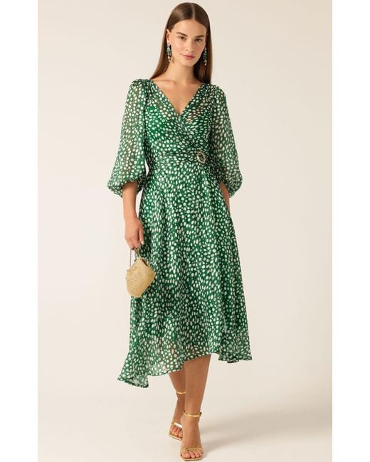 SACHA DRAKE Cloudland Wrap Dress in Green | Lyst UK