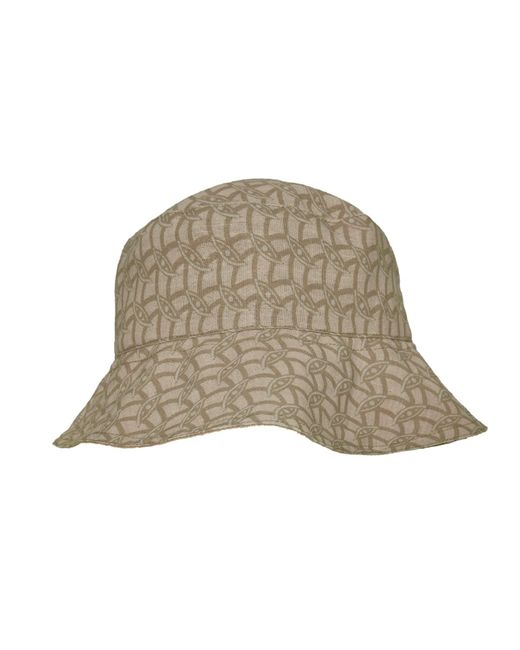 Selini Neutrals Moon Eye Reversible Linen-Blend Bucket Hat | Lyst
