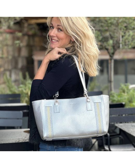 Meg & Bee London Mini Slouchy Tote Bag in Gray | Lyst