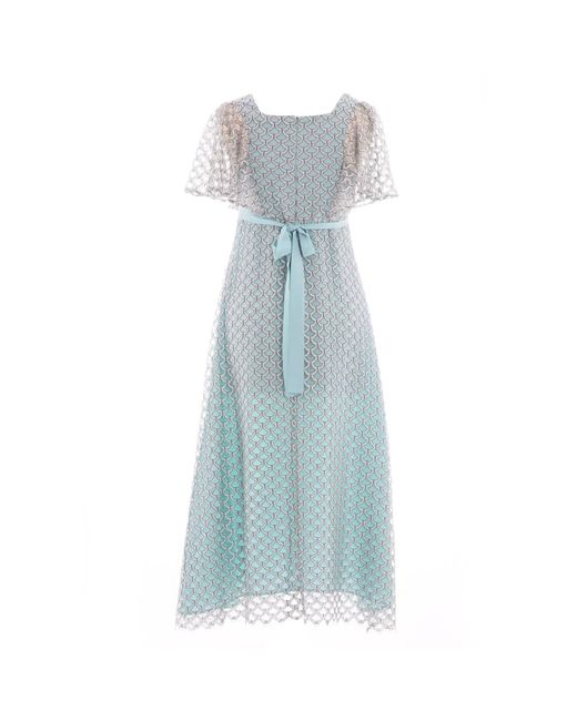 Lisa The Label Venetian Dress Long in Blue | Lyst