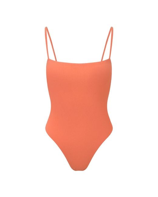 Blake Swimwear Square Swimsuit in Orange | Lyst UK