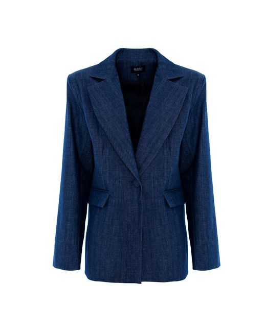 BLUZAT Denim Oversized Blazer in Blue | Lyst