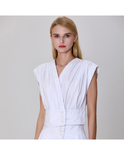 Smart and Joy Cross-Heart Crop Top in White | Lyst