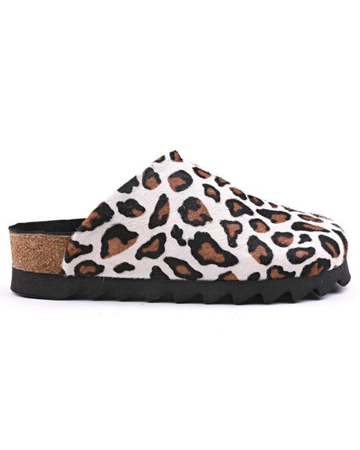 Simple Slippers Leopard Lena Slippers in Black | Lyst