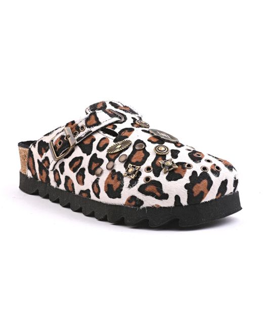 Simple Slippers Leopard Vera Slippers in Black | Lyst