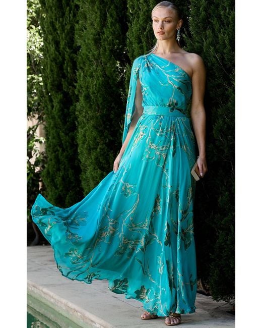 SACHA DRAKE Lorelei Maxi Dress in Green | Lyst UK