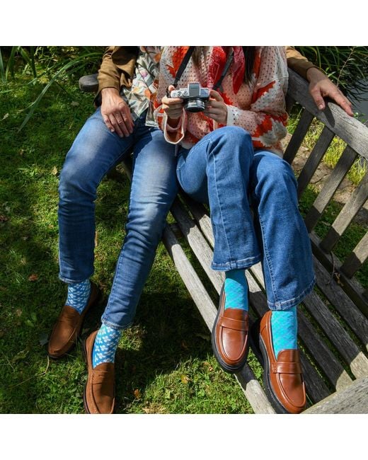 Peper Harow - Made in England Clover Socks – in Blue | Lyst UK