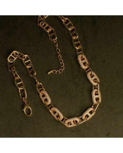 Alexie of Athens Greco Pavé Equestrian Chain in Metallic | Lyst UK