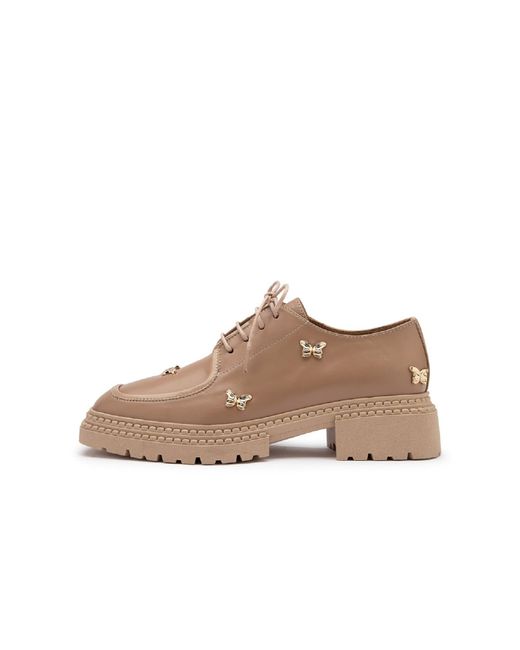 Ilvi Sassa Mink Leather Oxford in Brown | Lyst
