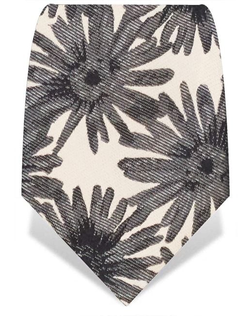 Gresham Blake Daisy Tie in Grey for Men | Lyst UK
