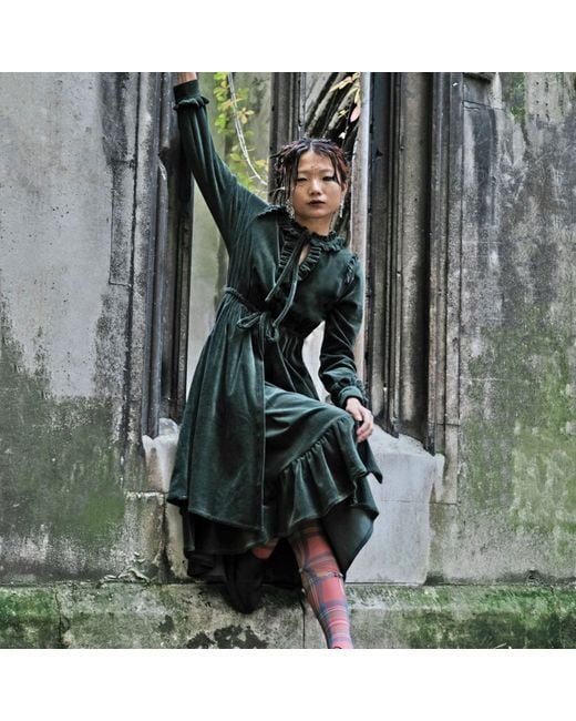 Solai Forest Nymph Dress in Green | Lyst