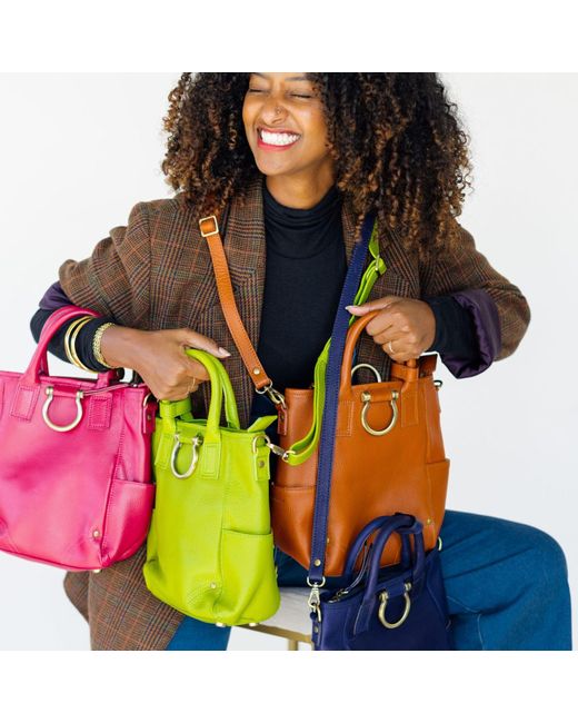 Sapahn Chloe Mini Convertible Backpack & Crossbody in Pink | Lyst