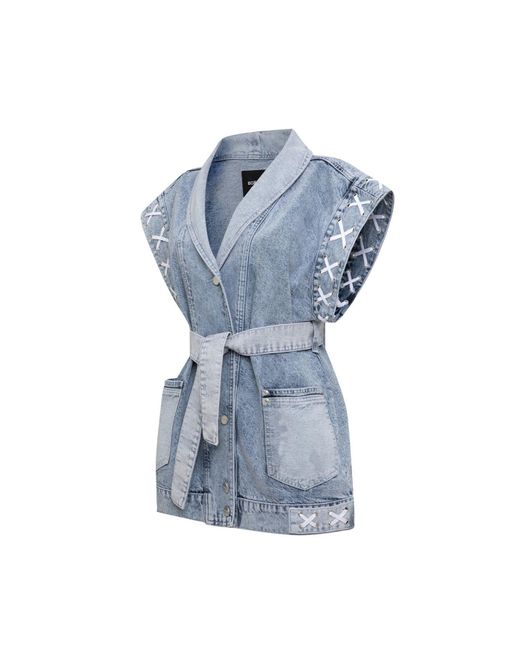 Bo&Po Galene Vest in Blue | Lyst