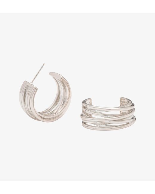 Uchi and Soto Nami Twist Earrings in White | Lyst UK