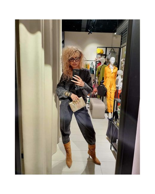 Laura Olaru Wendy Croco Leather Bag in Natural | Lyst