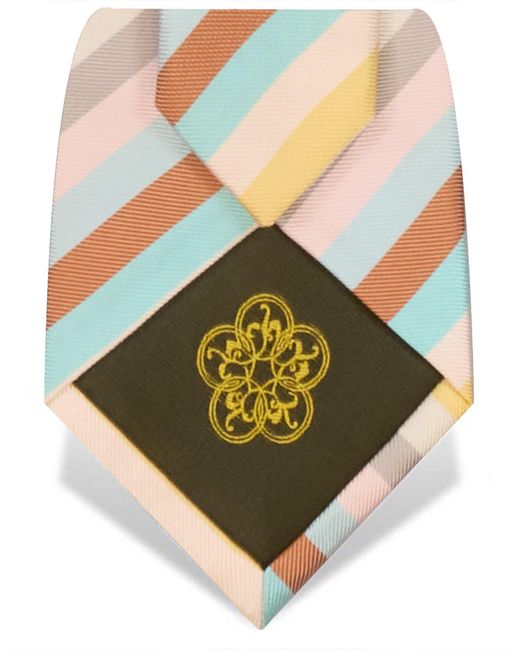 Gresham Blake Candy Stripe Tie in Orange for Men | Lyst UK
