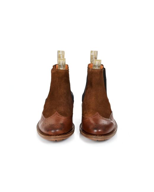 The Chelsea Boot Co Est. 1851 Two Tone Brogue in Brown for Men | Lyst