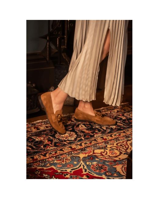 Keith Scarrott Shoes Idillio Tan Snaffle Loafer in Brown | Lyst