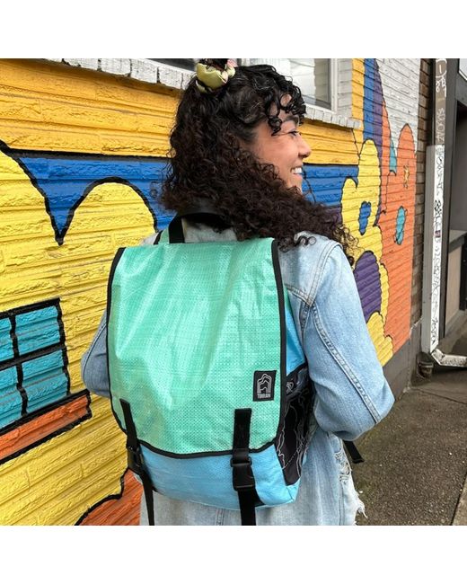 Torrain Recycled Bags Aqua Sky Cascade Backpack in Green | Lyst