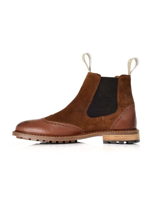 The Chelsea Boot Co Est. 1851 Two Tone Brogue in Brown for Men | Lyst