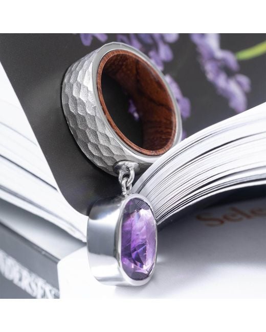 German Kabirski Lorelei And Rosewood Ring With Octagon Cut Amethyst in ...
