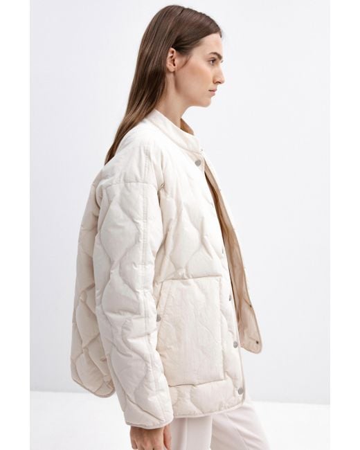 InAvati Neutrals Oversized Milk Shade Down Jacket in White | Lyst